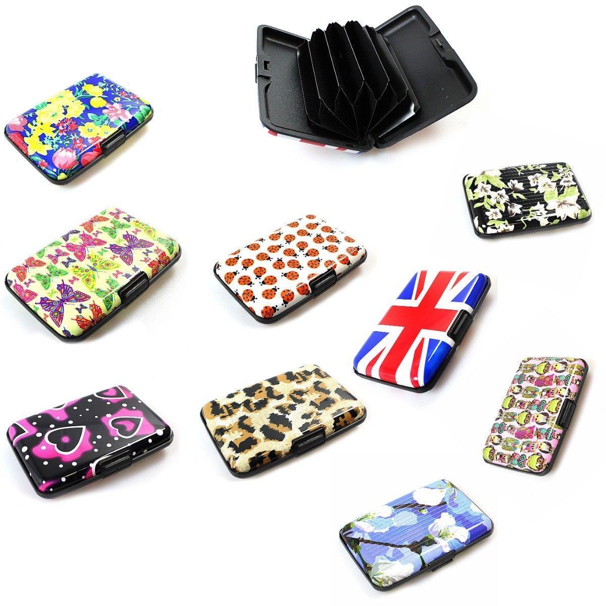 Aluminium Plastic Card Holder Wallet with Printed Design Assorted Desi ...